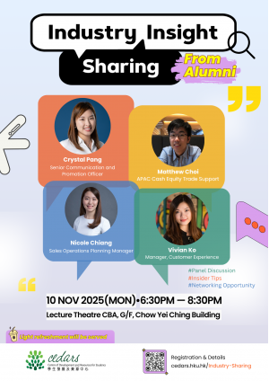 Industry Insight Sharing (10 Nov) – Hear from Alumni about their Career ...